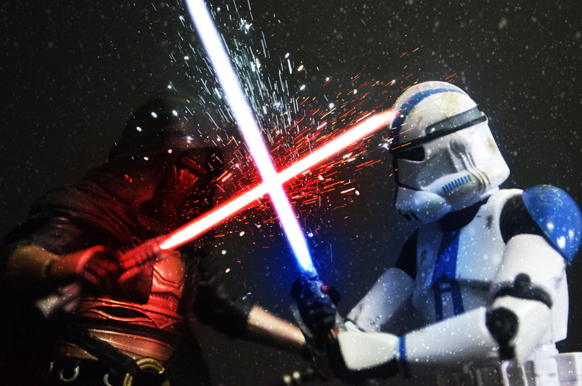 ArtStation - Darth Revan VS 501st trooper