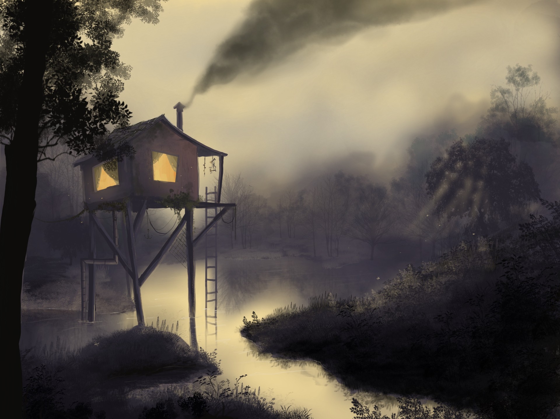 ArtStation - Swamp Cabin