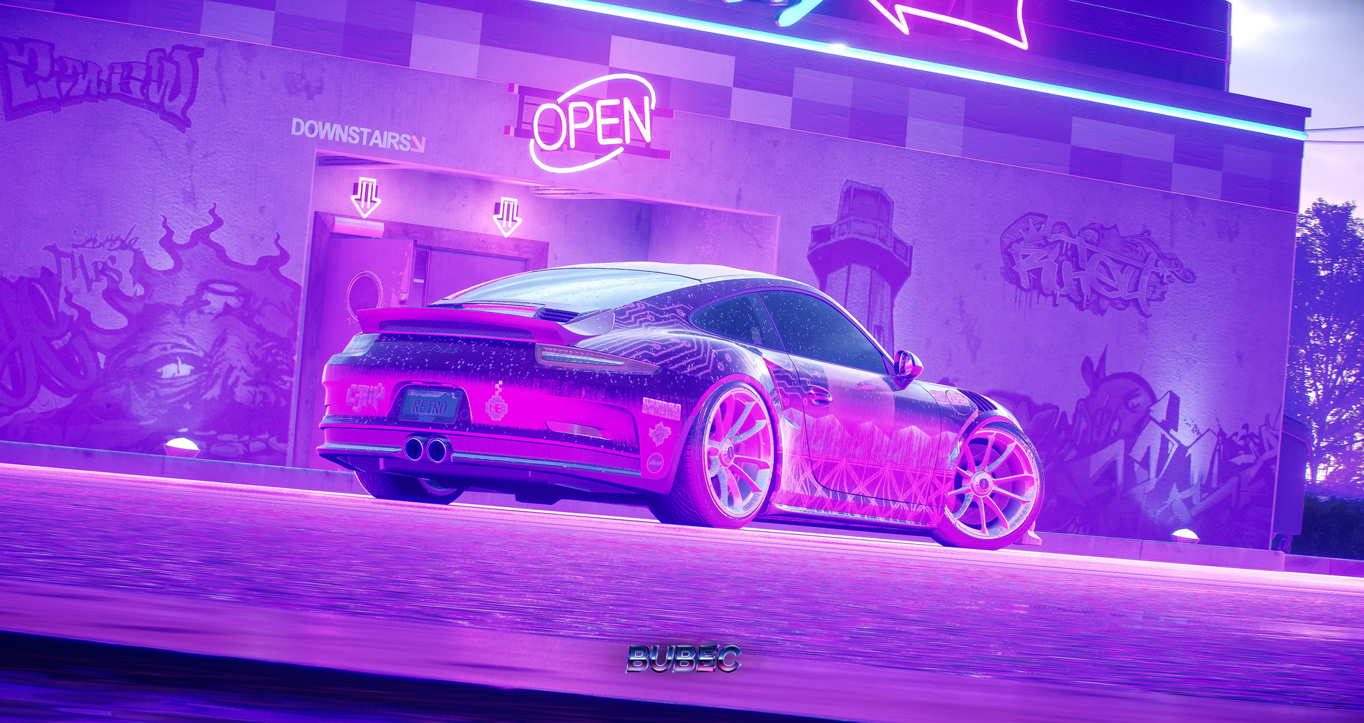 ArtStation - Porsche GT3 Retro