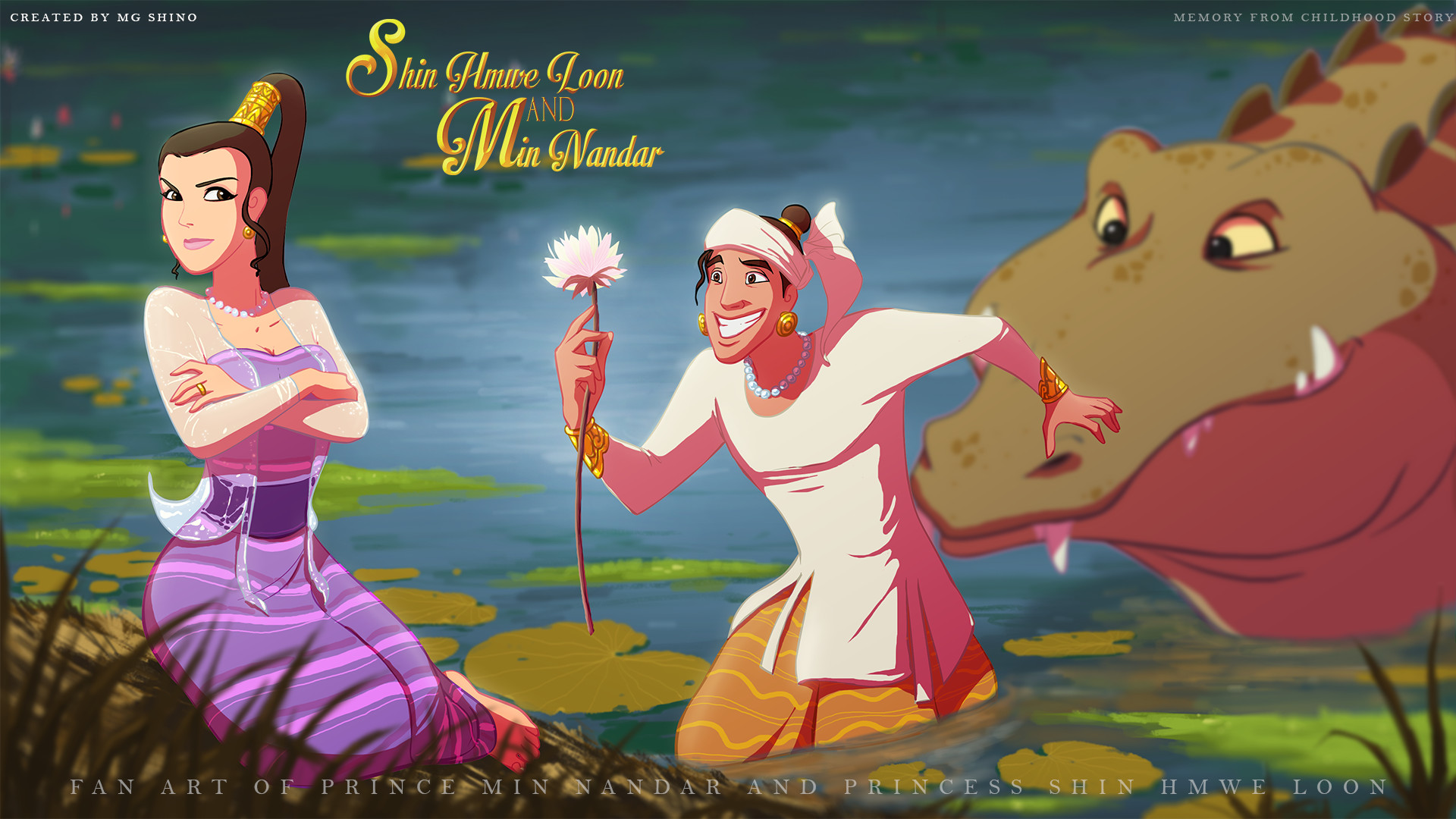 ArtStation - Myanmar Traditional fairy tail Storytelling Fan Arts