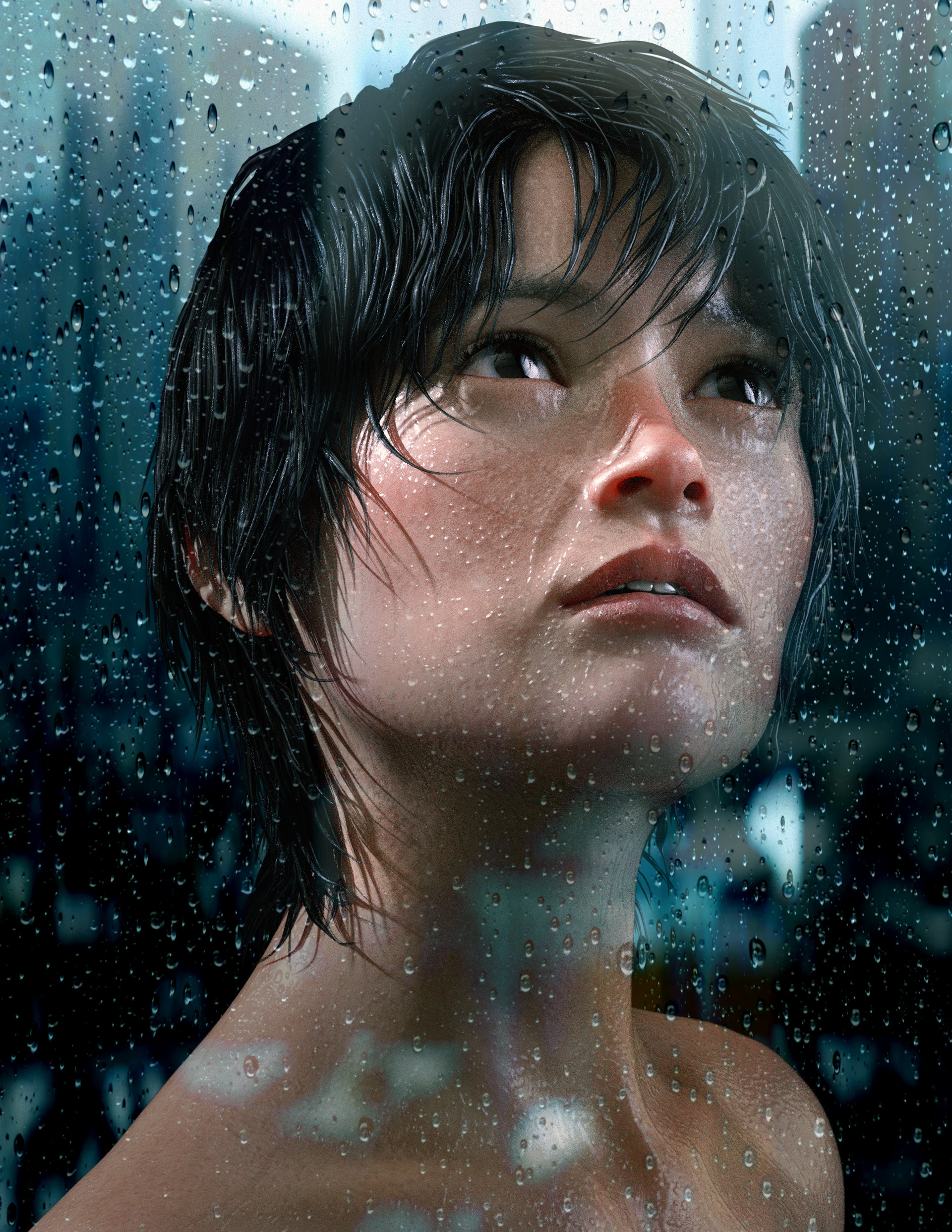 ArtStation - raining outside