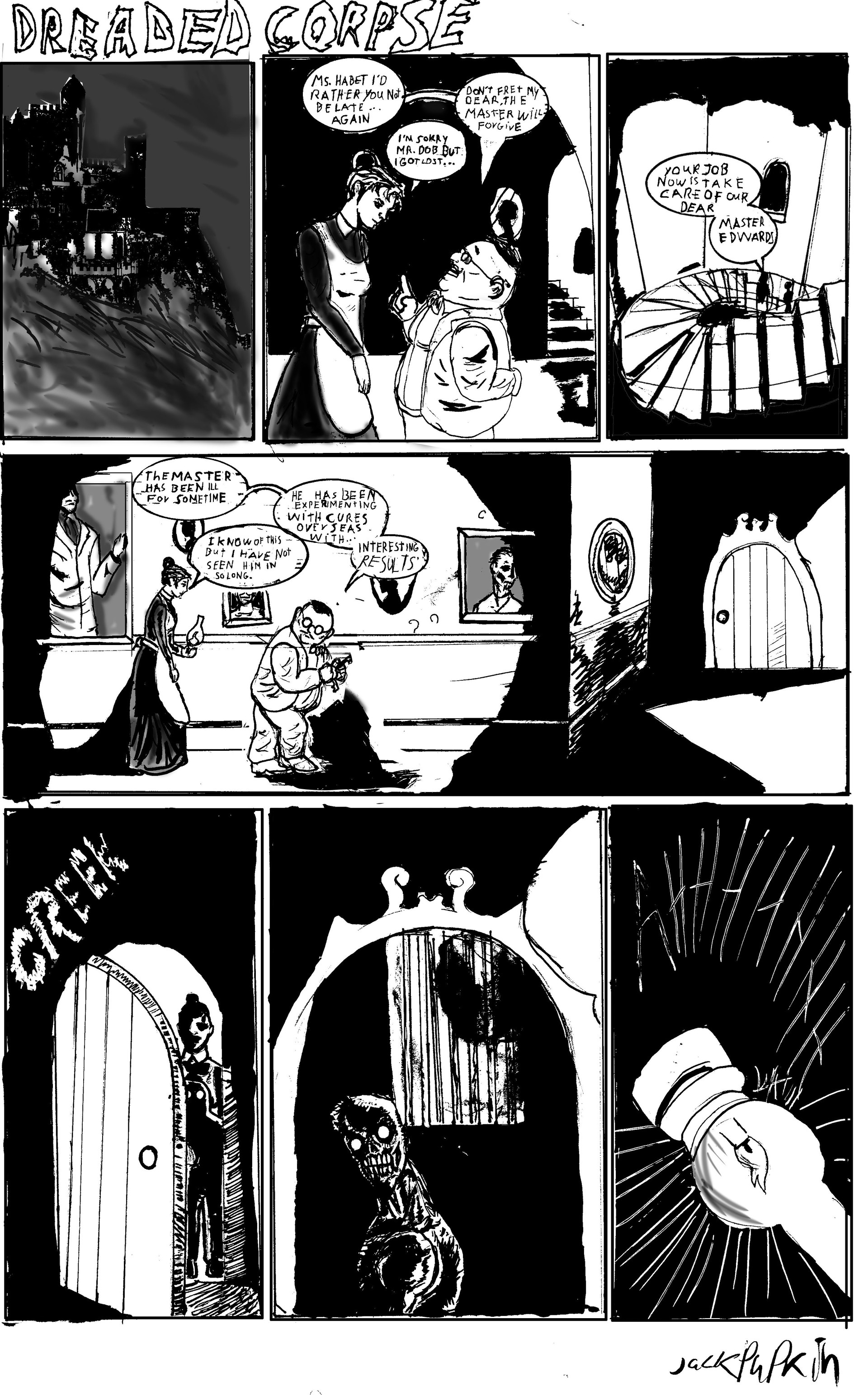 ArtStation - Horror comic ( dreaded Corpse )