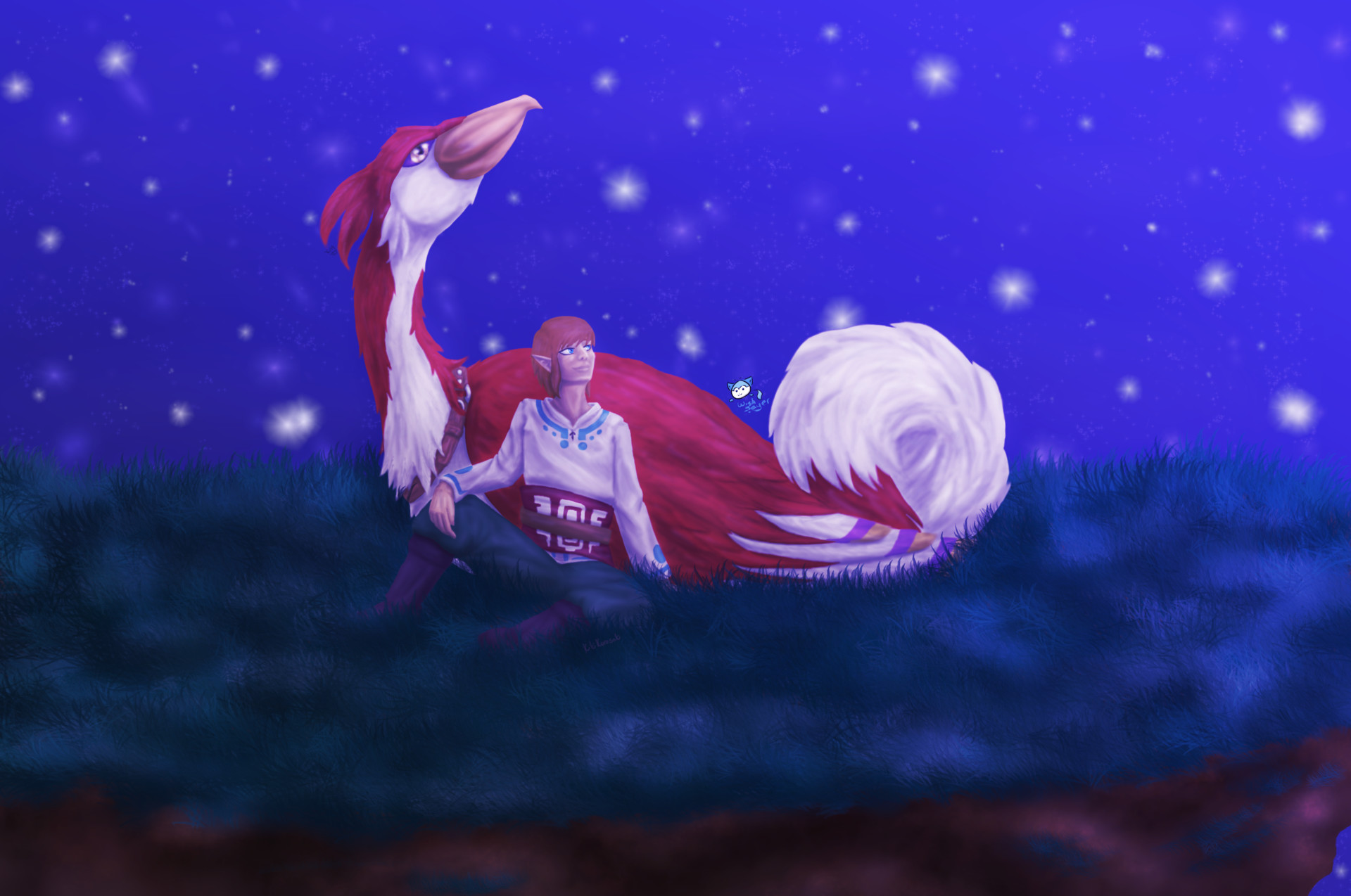 ArtStation - Link and his Loftwing (digital version)