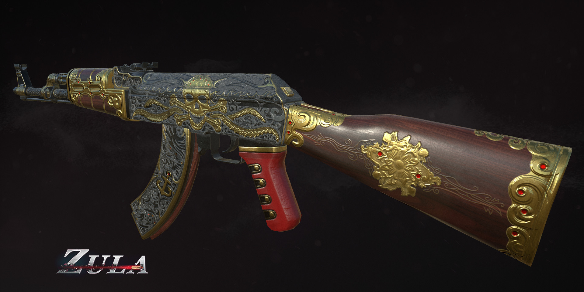 ArtStation - Weapon Skin for Zula Ak-47 Pirate Serie