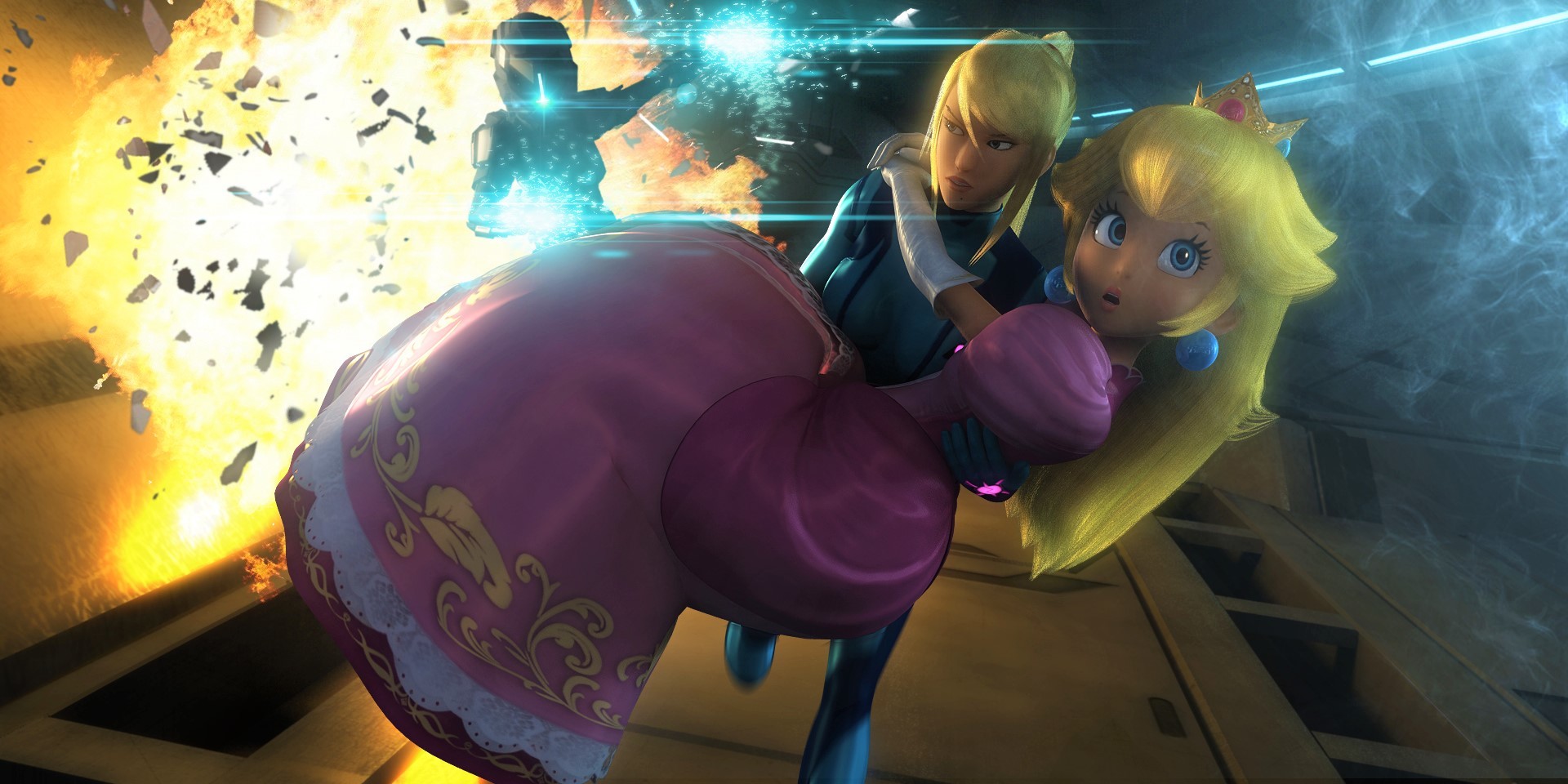 Zero Suit Samus And Zelda And Peach