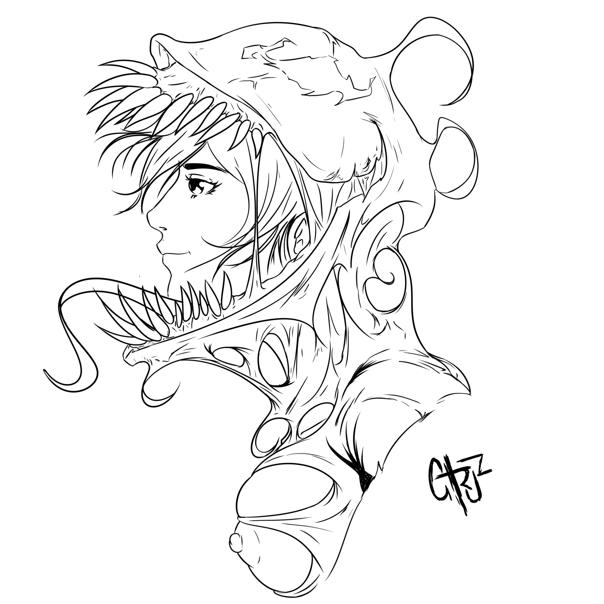 how to draw girl venom