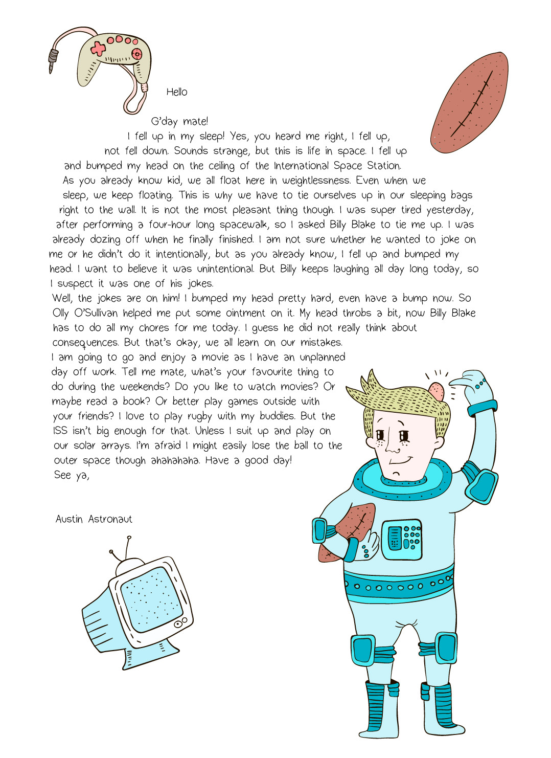 LEVVIKA - Illustrations for Children's Letter Series Austin