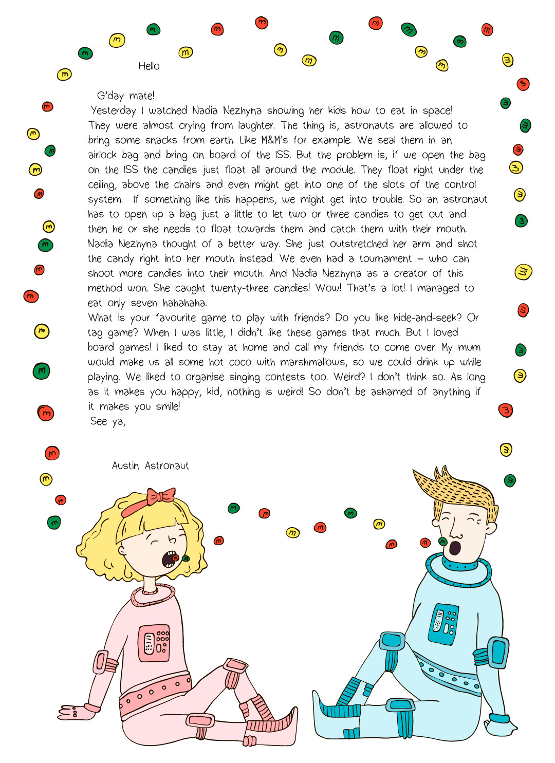 LEVVIKA - Illustrations for Children's Letter Series Austin