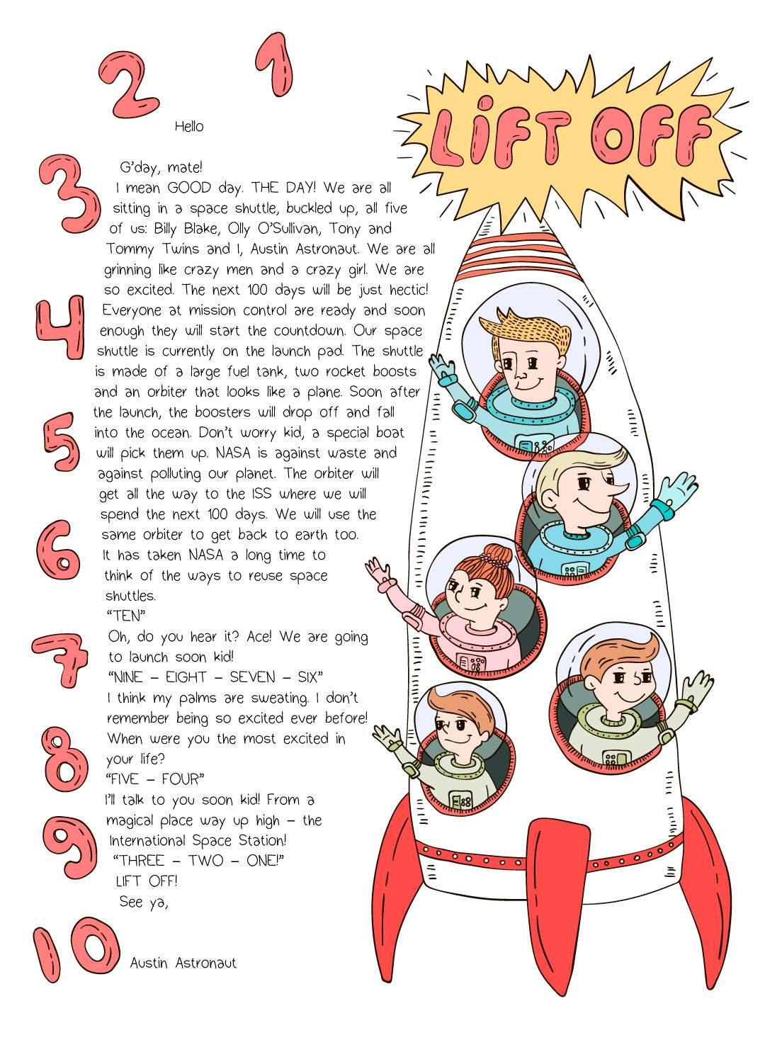 LEVVIKA - Illustrations for Children's Letter Series Austin