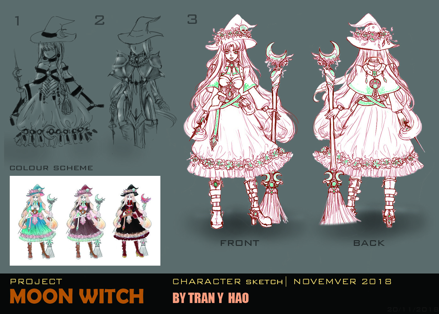 ArtStation - 2D CHARACTER CONCEPT - MOON WITCH