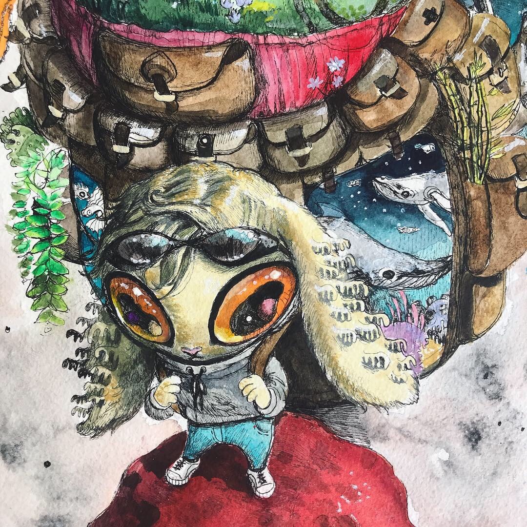 ArtStation - Illustration for cdc challenge Backpacker