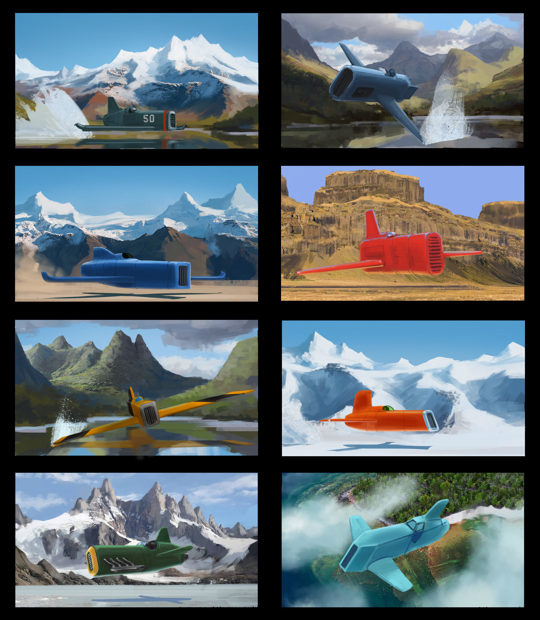 ArtStation - 1930s Inspired Speeder Sketches