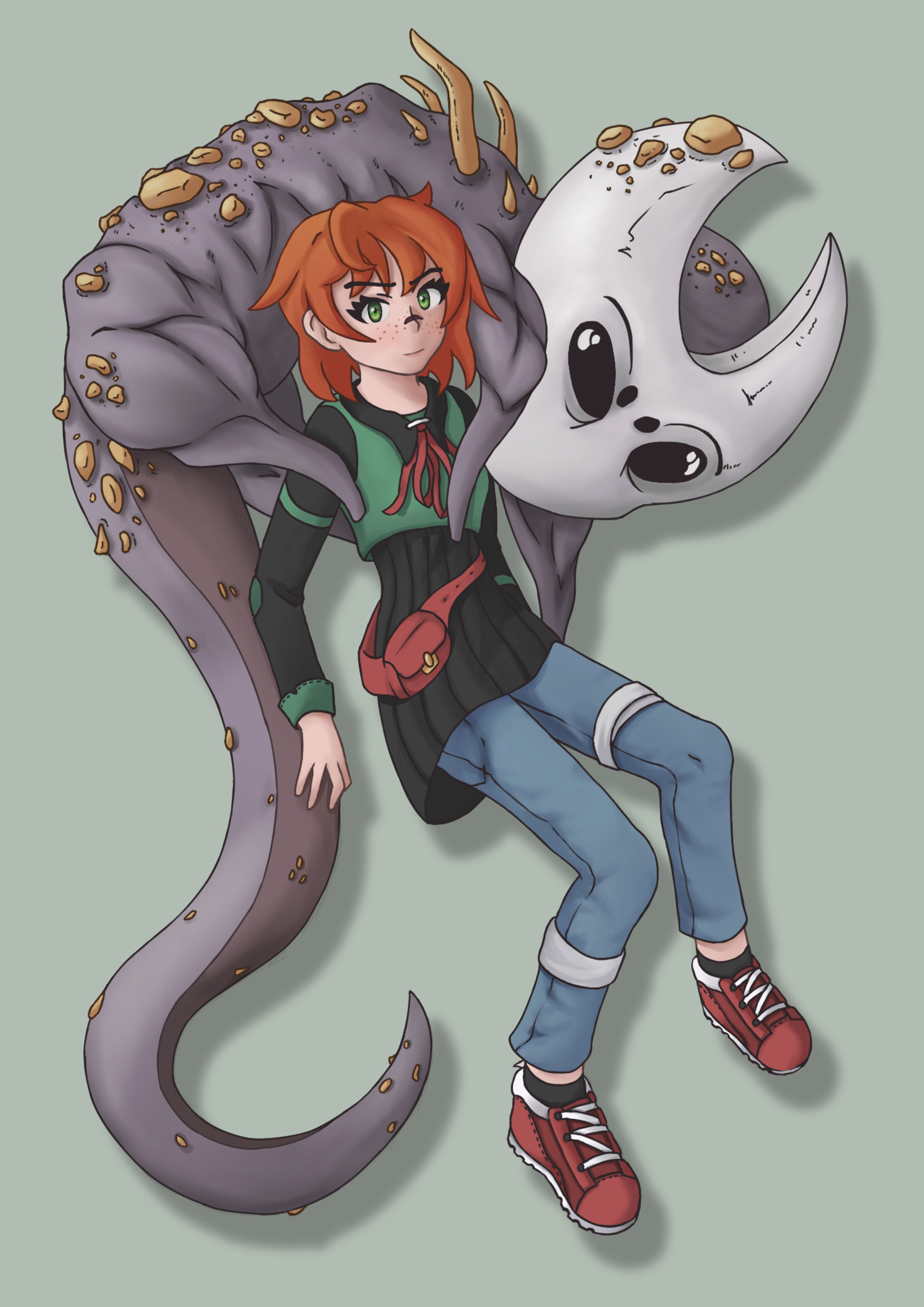 ArtStation - A girl and her monster