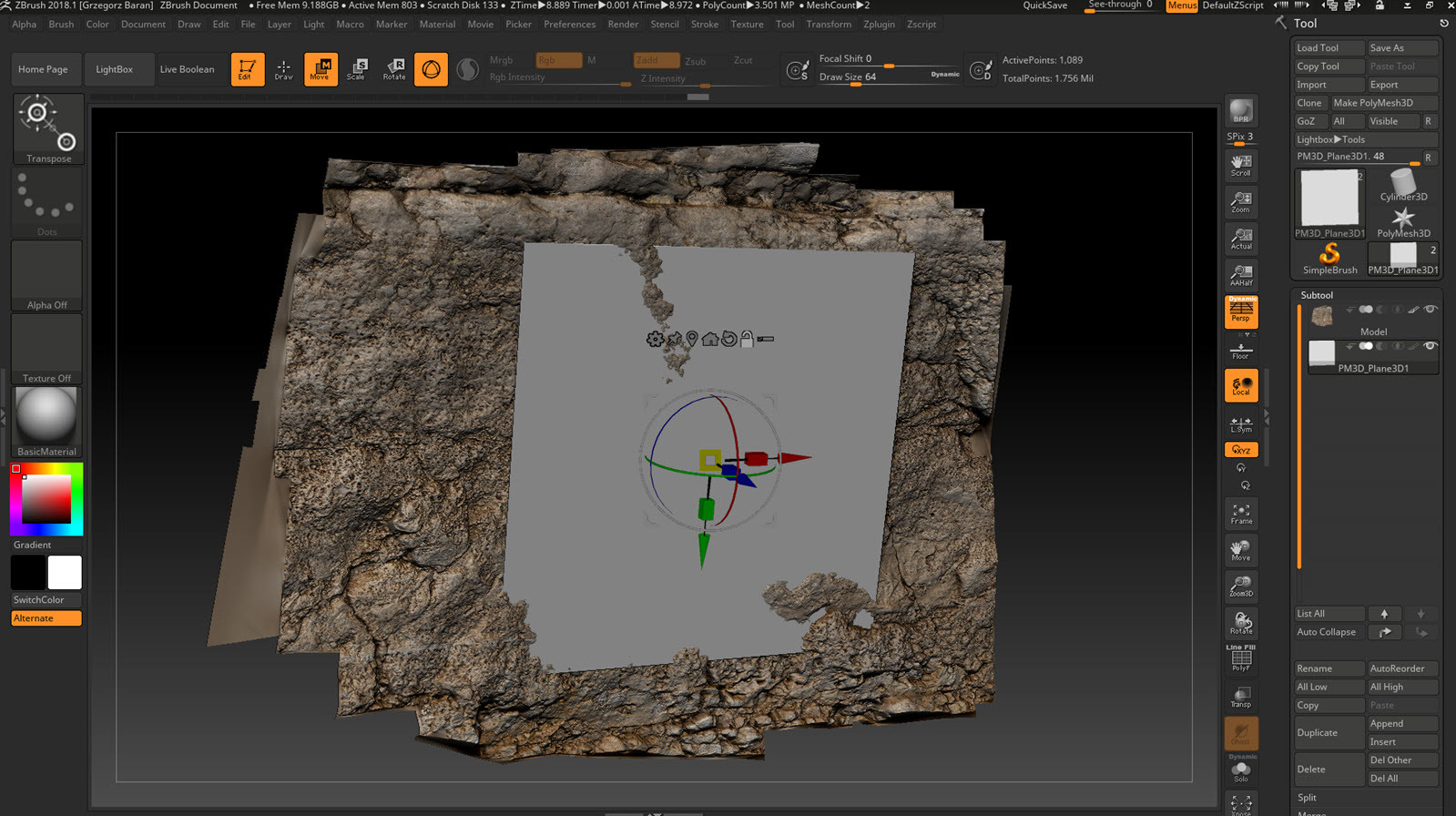 Grzegorz Baran - Rock - Photogrammetry based Environment Texture
