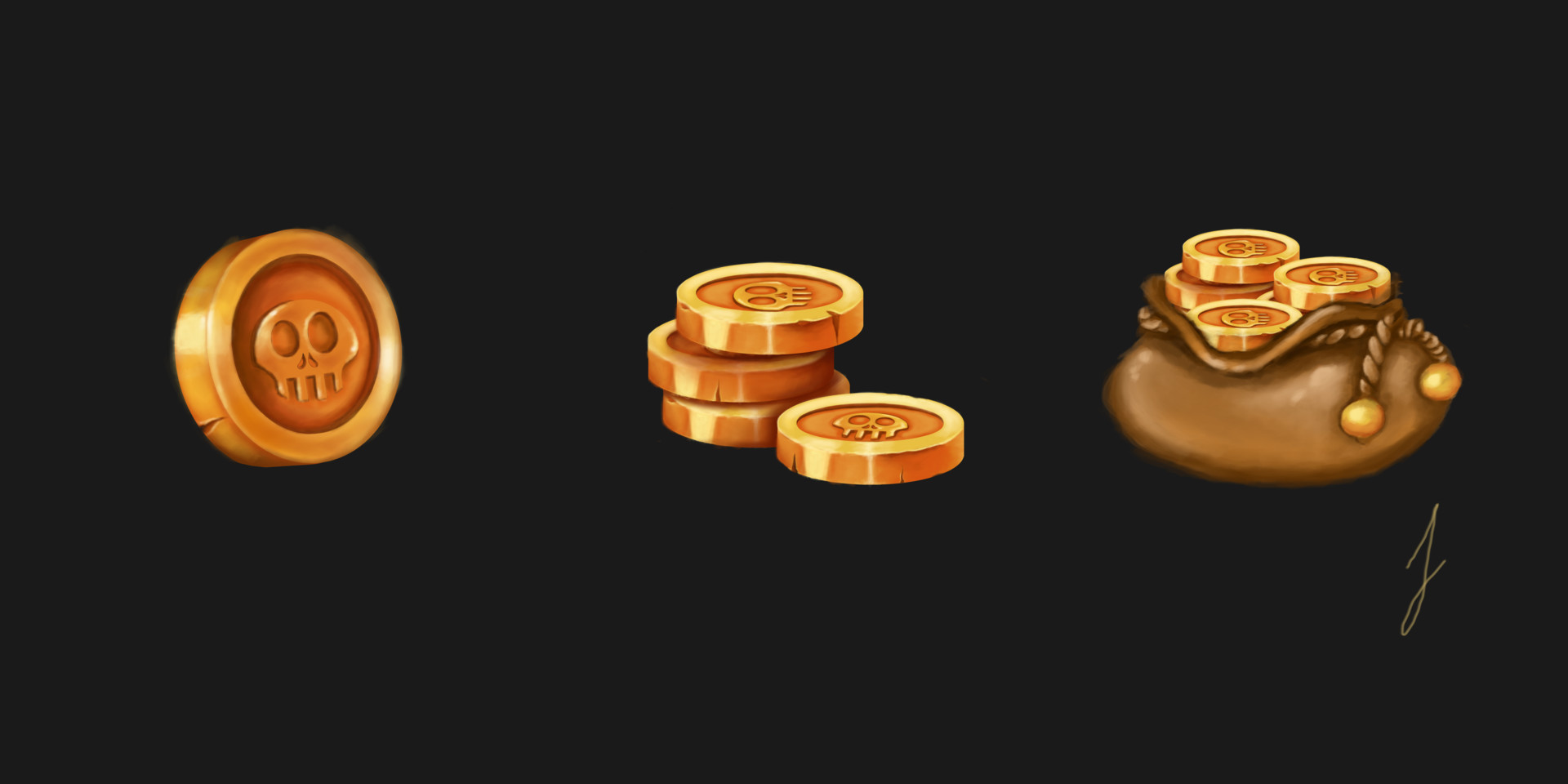 ArtStation - UI Pirate Coins