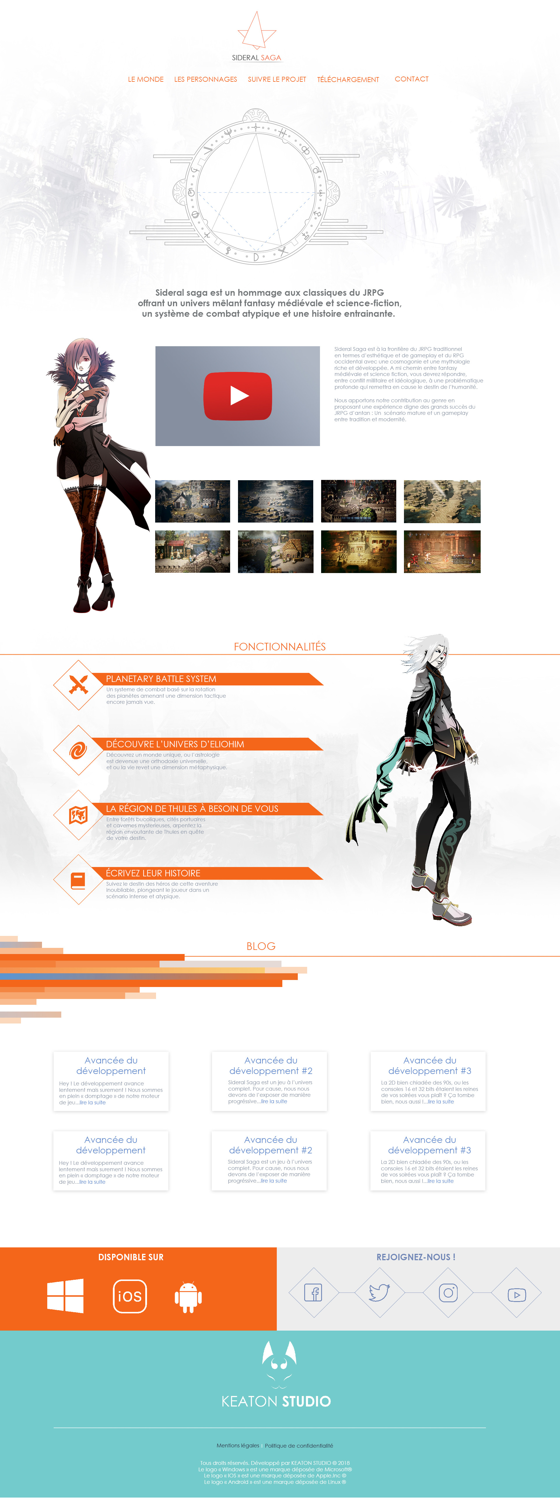 ArtStation - SIDERAL SAGA - Website mockup