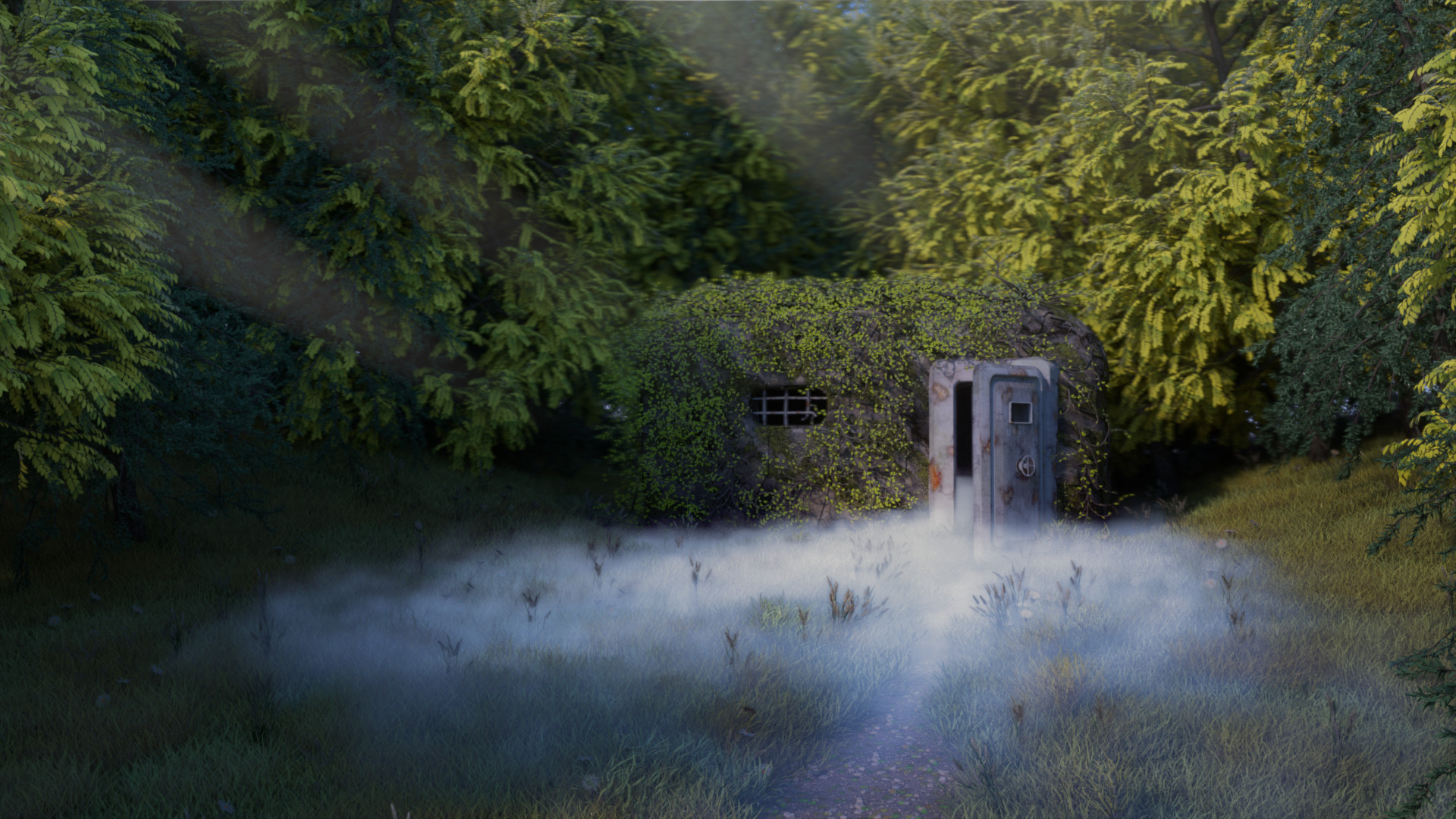 ArtStation - Bunker in the forest