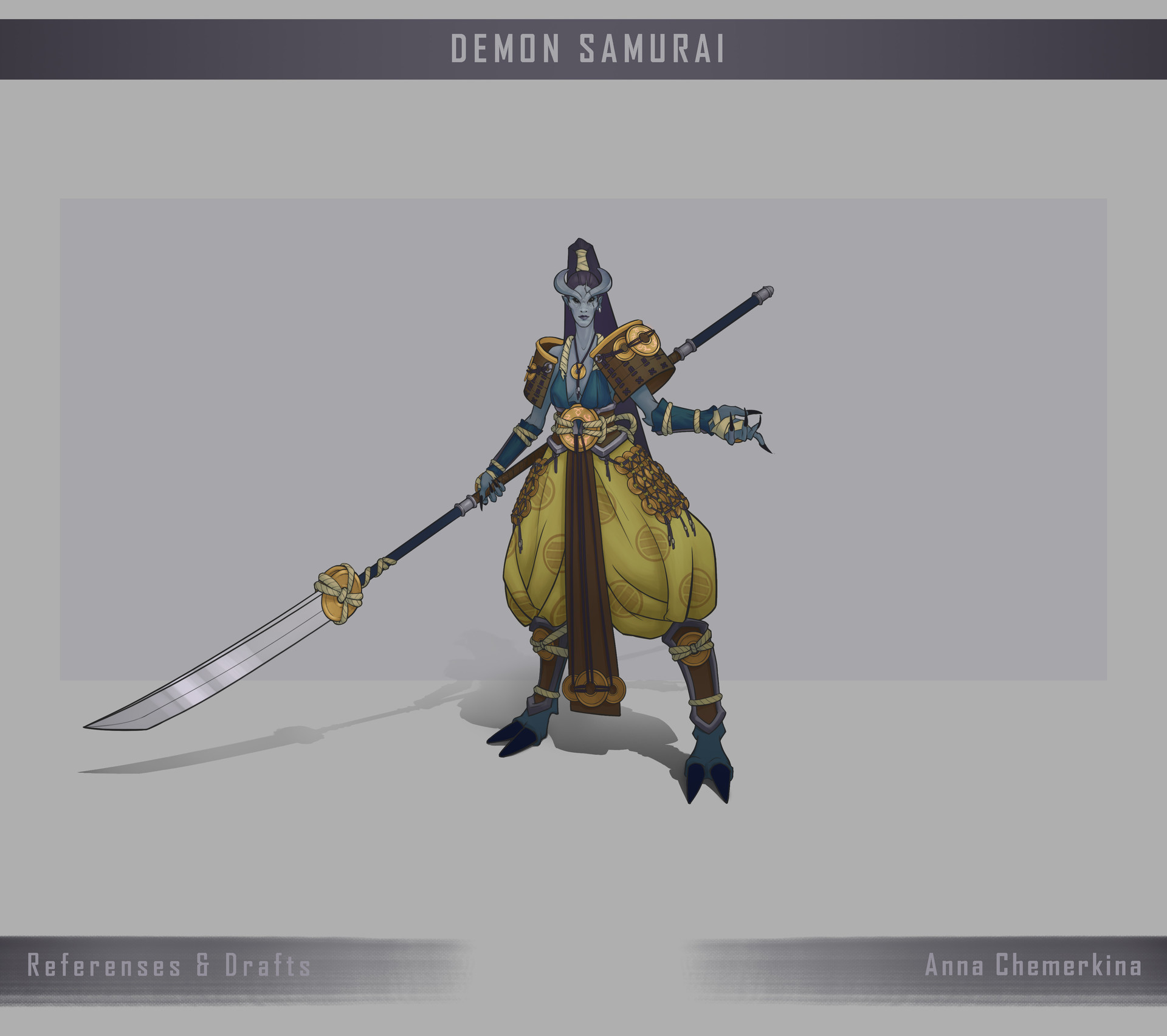 ArtStation - Demon Samurai