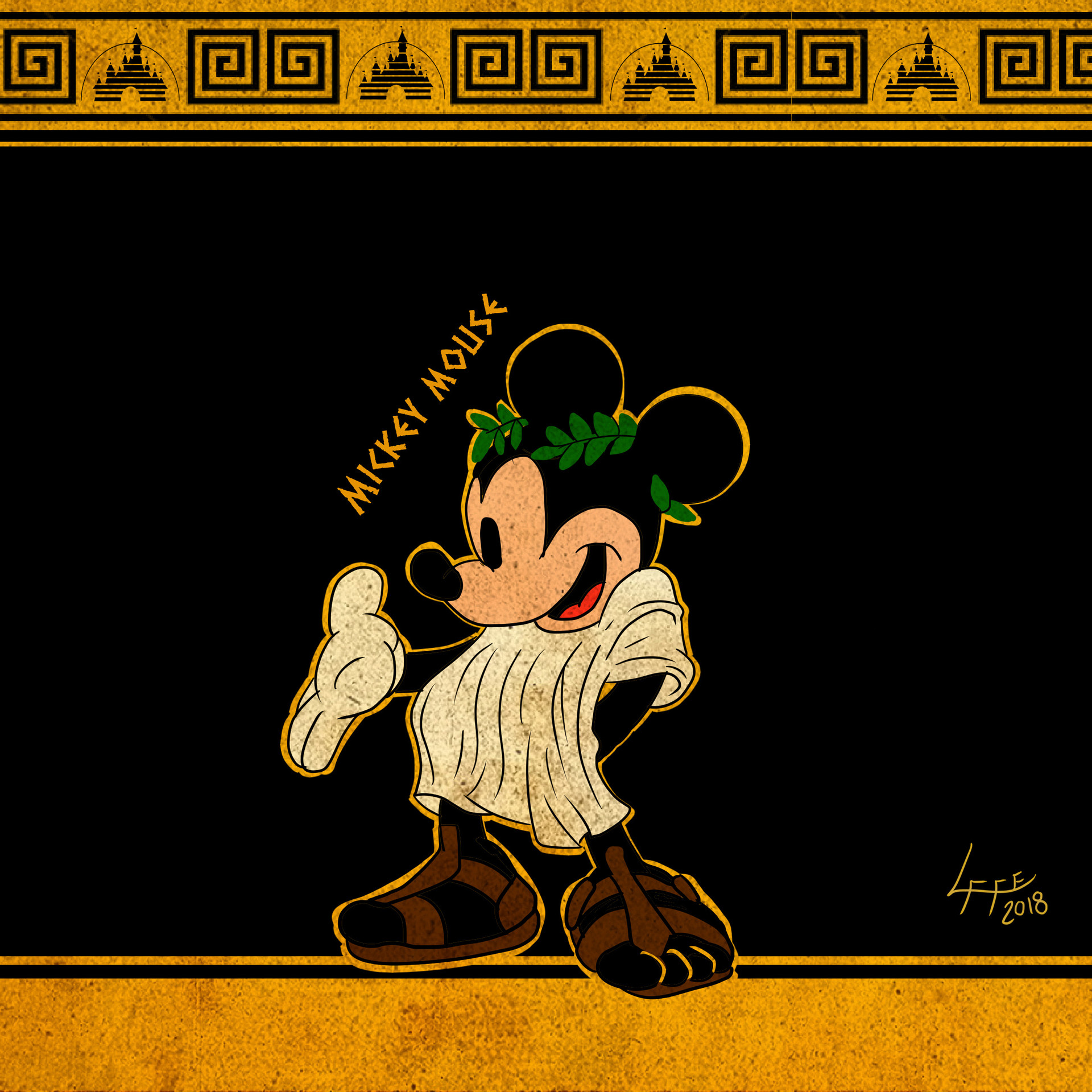 ArtStation - Mickey Mouse in Ancient Greece