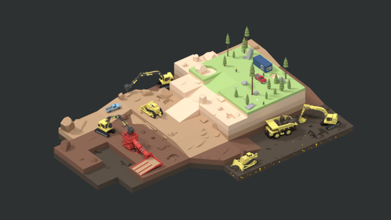 A 3D - Low Poly Mining
