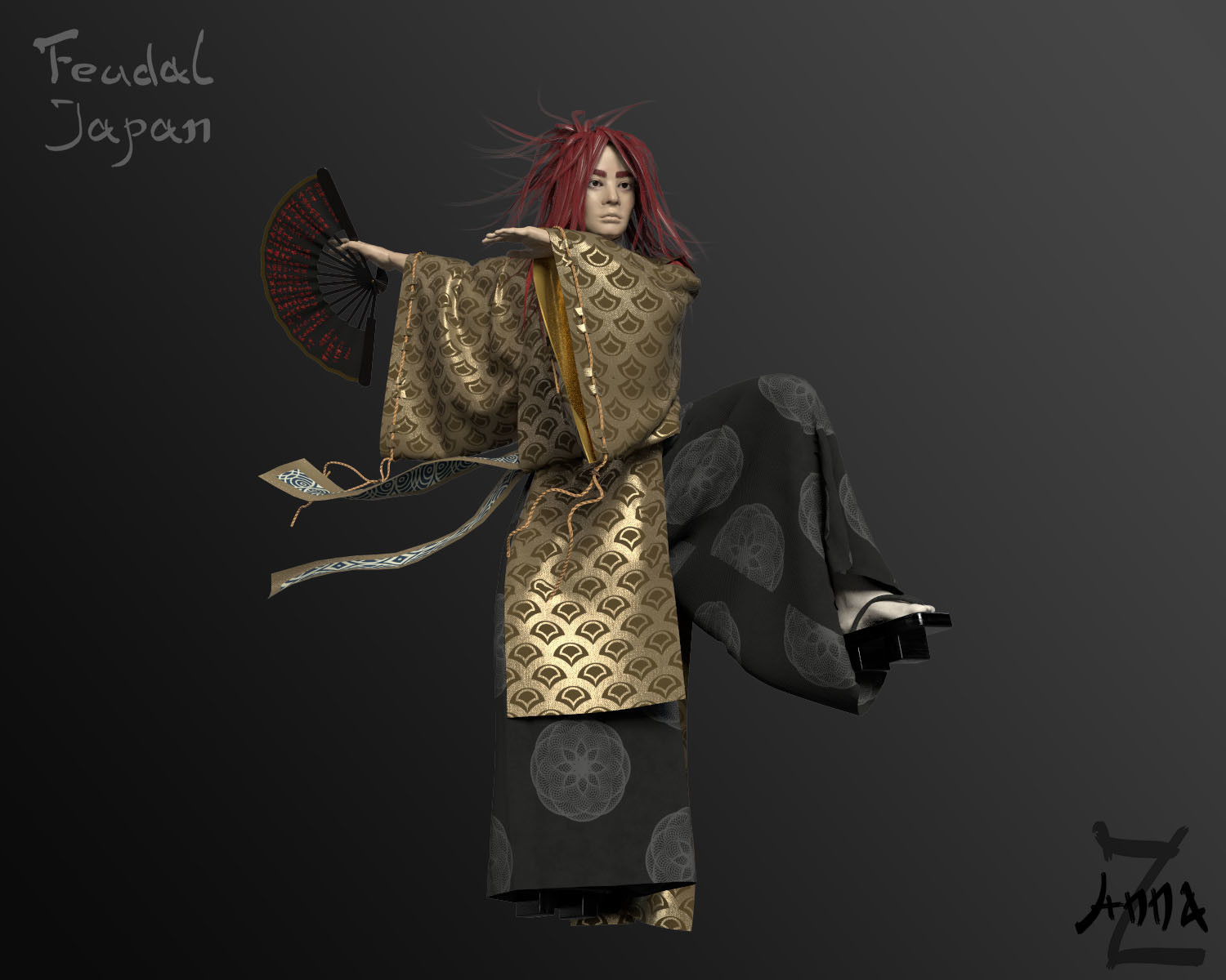 ArtStation - The Dancing Feudal (Kitsune Man)