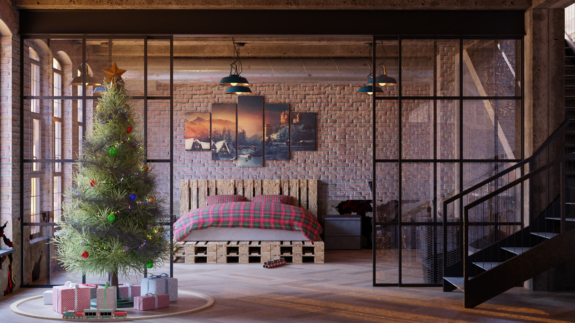 ArtStation - Christmas Loft Apartment