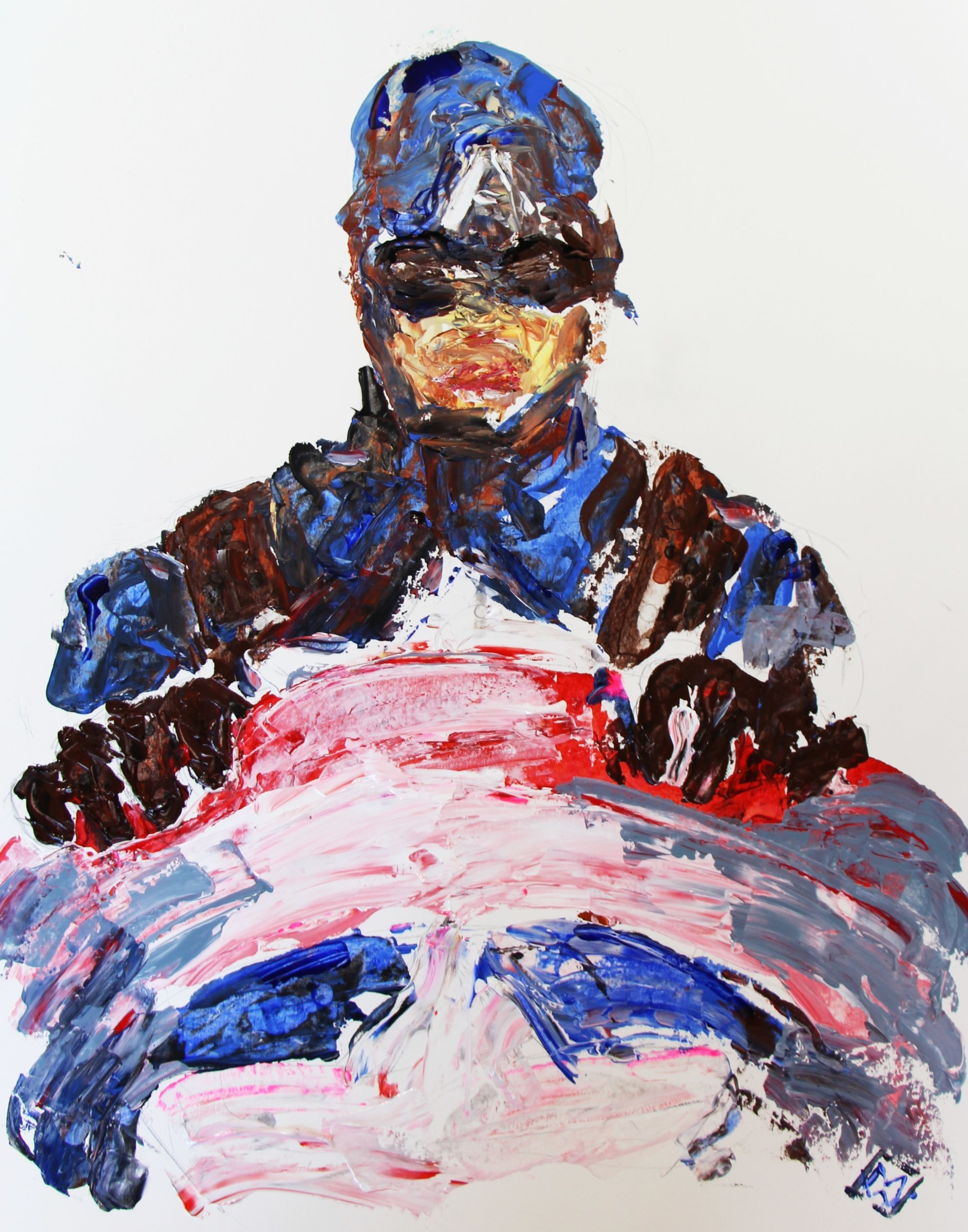 Mike Wehner - Abstract Pallet Knife Superhero Traditional Art Collection