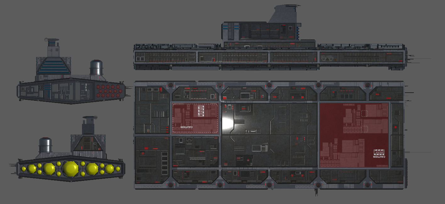 John Cavalieri - Capital Ship Mnemosyne Low Poly