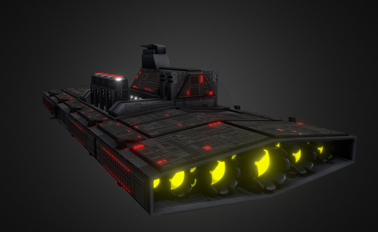 John Cavalieri - Capital Ship Mnemosyne Low Poly