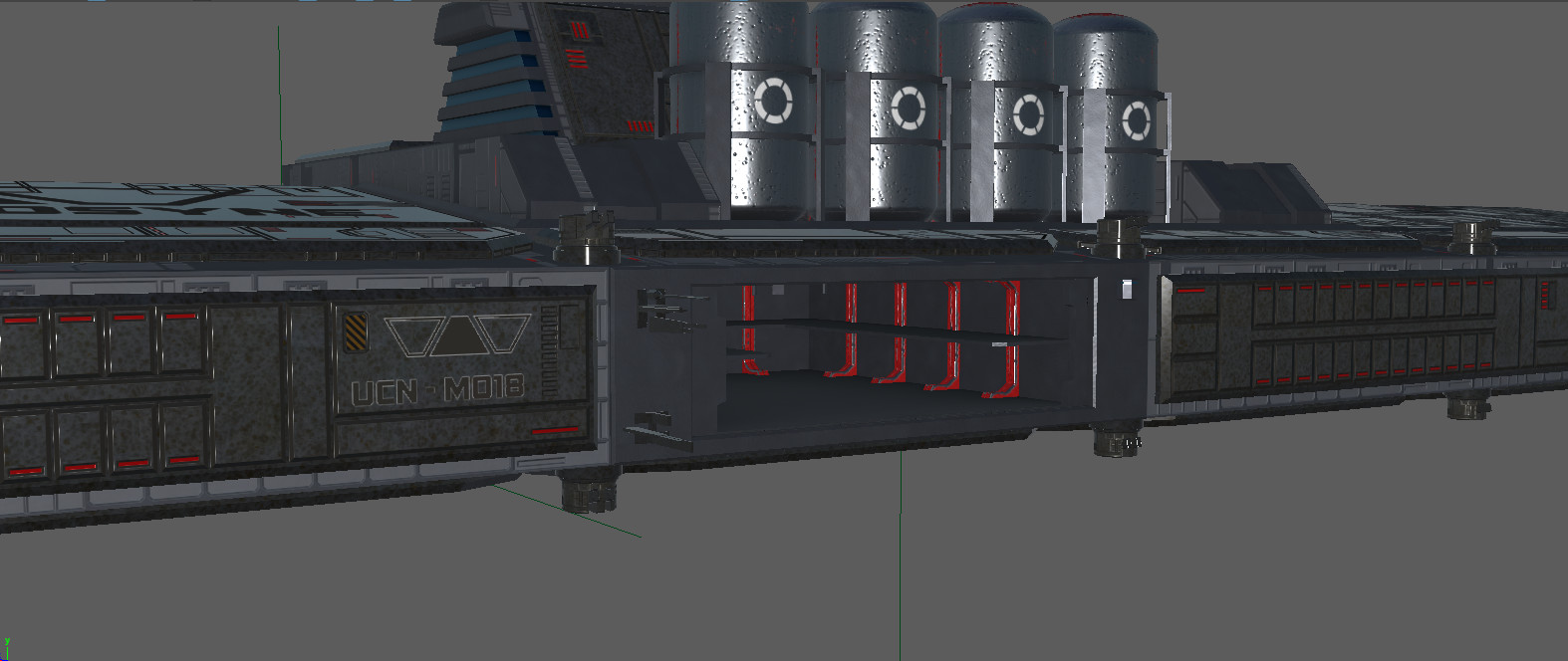 John Cavalieri - Capital Ship Mnemosyne Low Poly