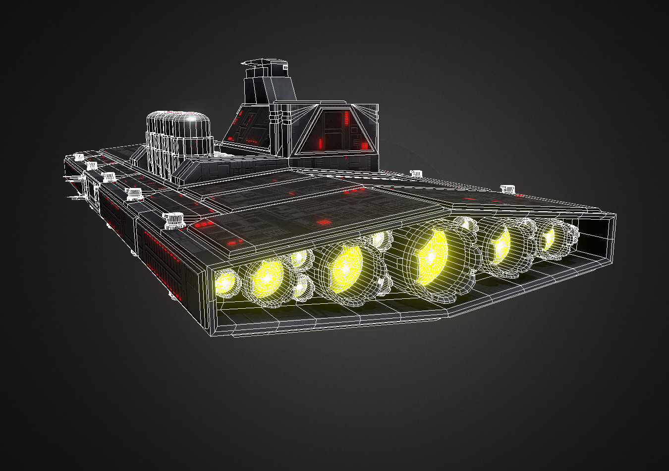 John Cavalieri - Capital Ship Mnemosyne Low Poly