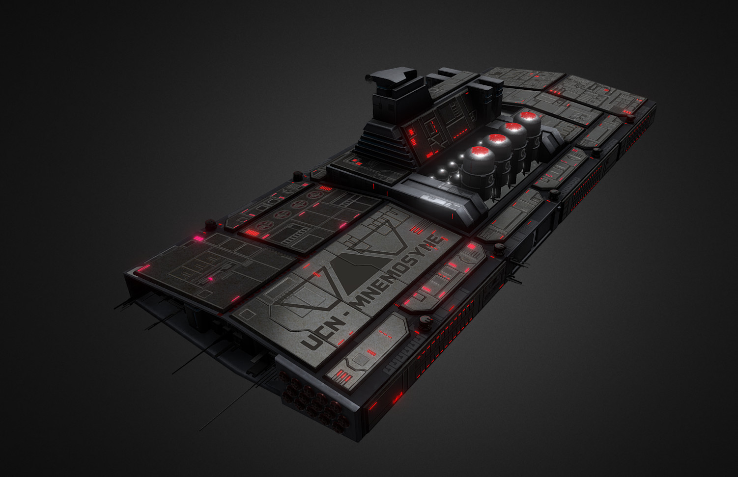 John Cavalieri - Capital Ship Mnemosyne Low Poly