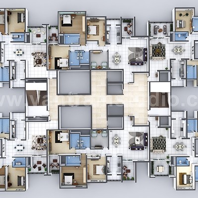 Yantram Architectural Design Studio - 3D Floor Plan Design