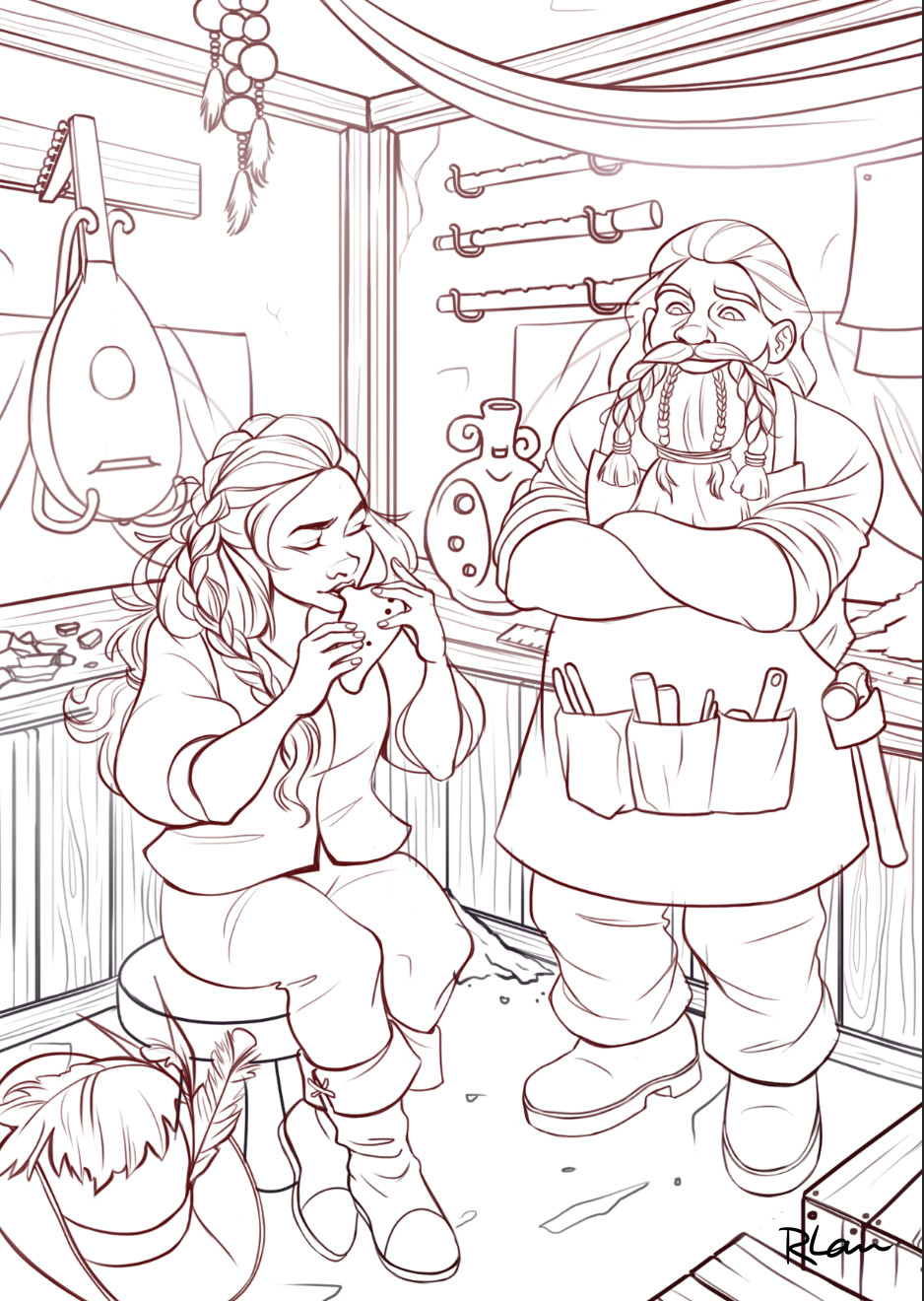 role playing coloring pages