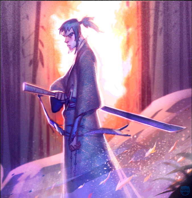 ArtStation - The Stare of the Samurai