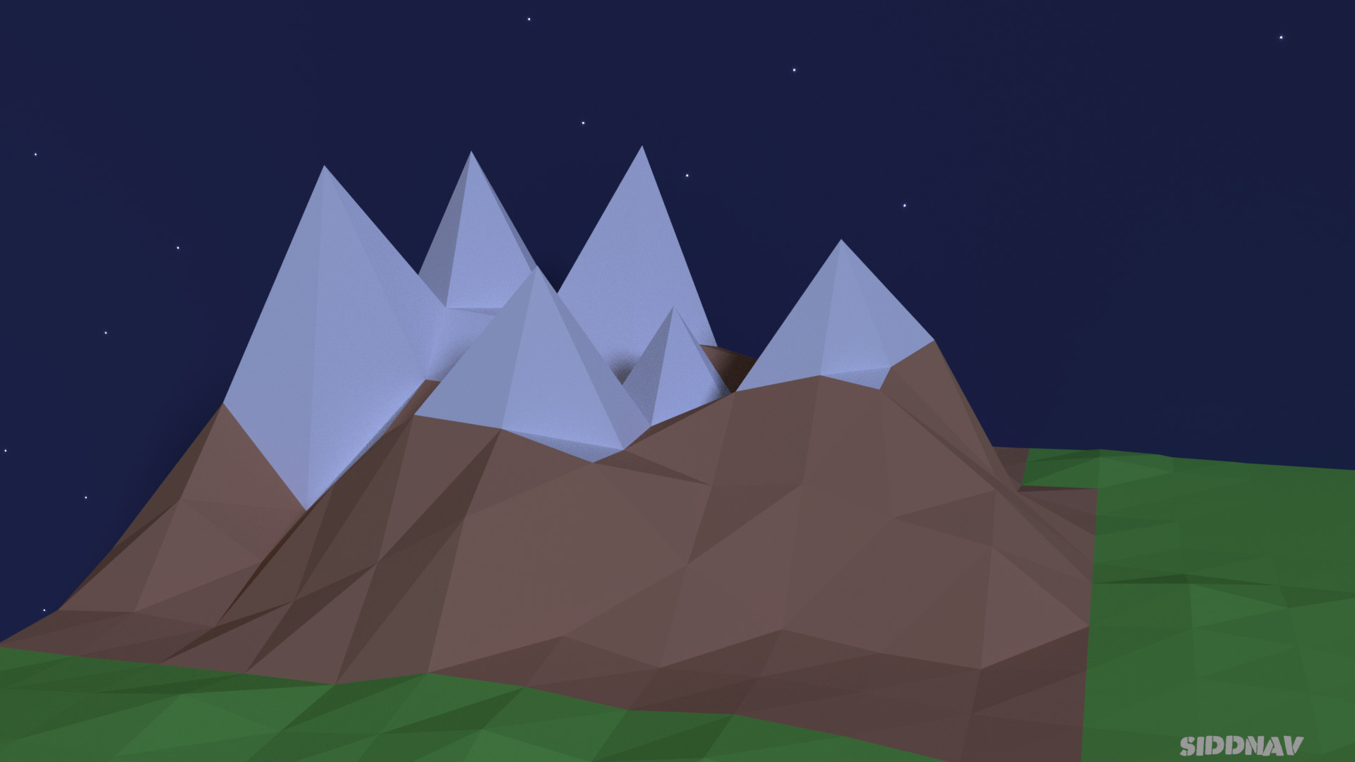 ArtStation - Low Poly Mountains