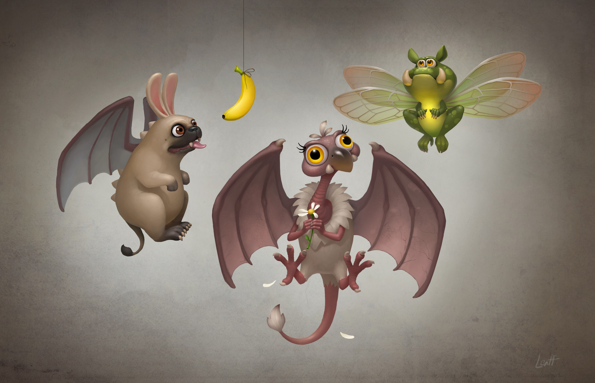 ArtStation - Fantasy animals. Pets Symbiosis