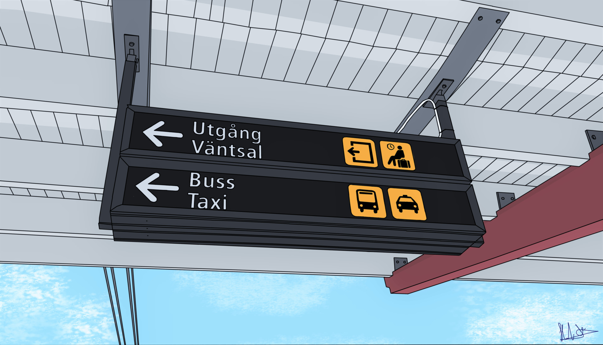 ArtStation - Station Sign