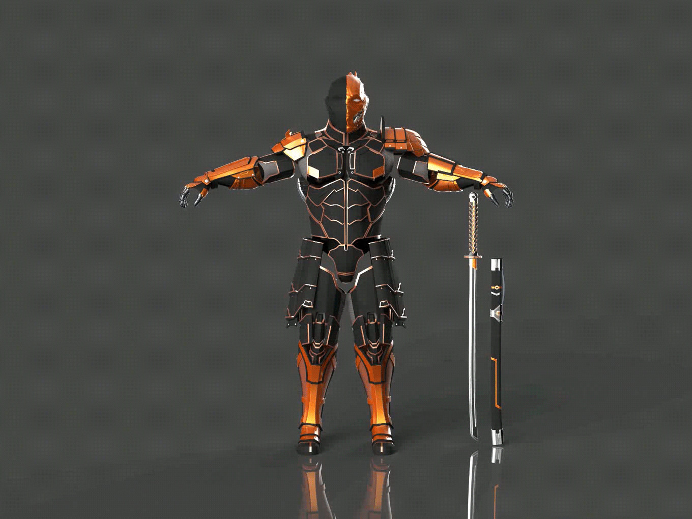 ArtStation - DEATHSTROKE SAMURAI (KNIGHT OF THE RISING SUN) Cosplay Suit