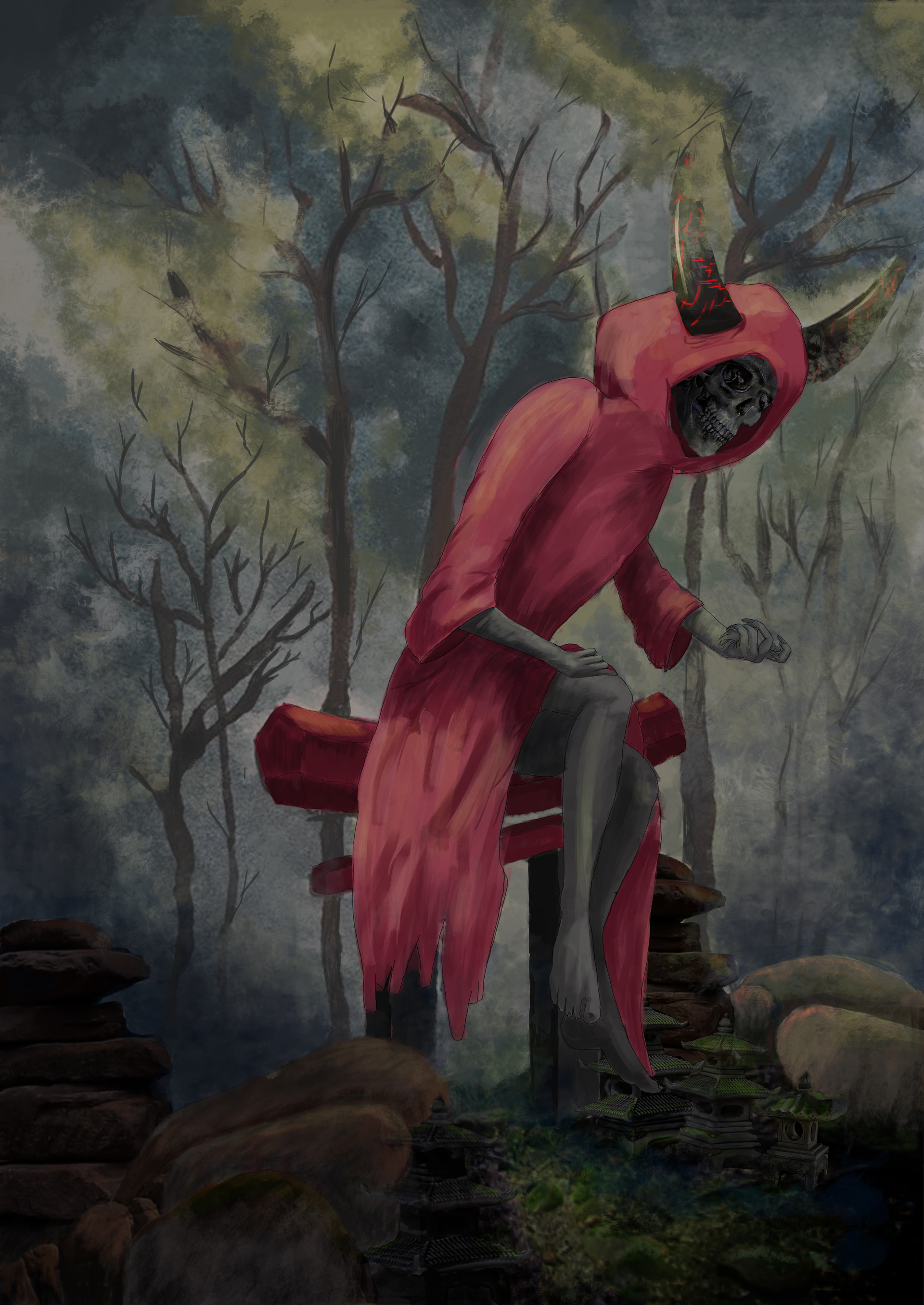 ArtStation - Looming demon.