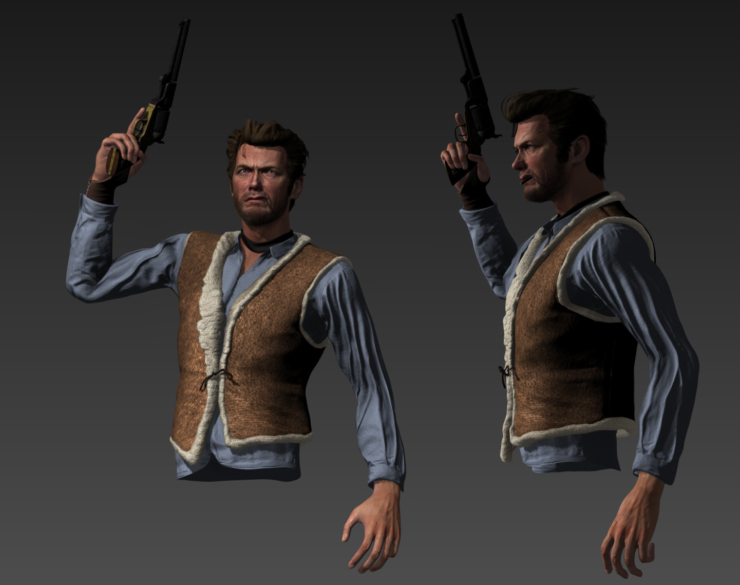 Ralph Sutter - Clint Eastwood as the Man with No Name/Blondie