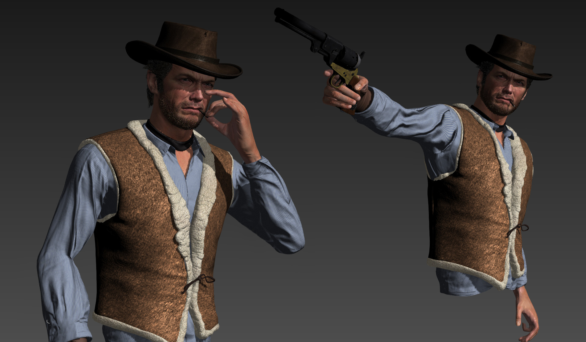 Ralph Sutter - Clint Eastwood as the Man with No Name/Blondie