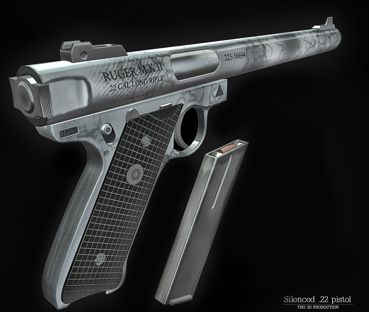 ArtStation - Silenced .22 pistol