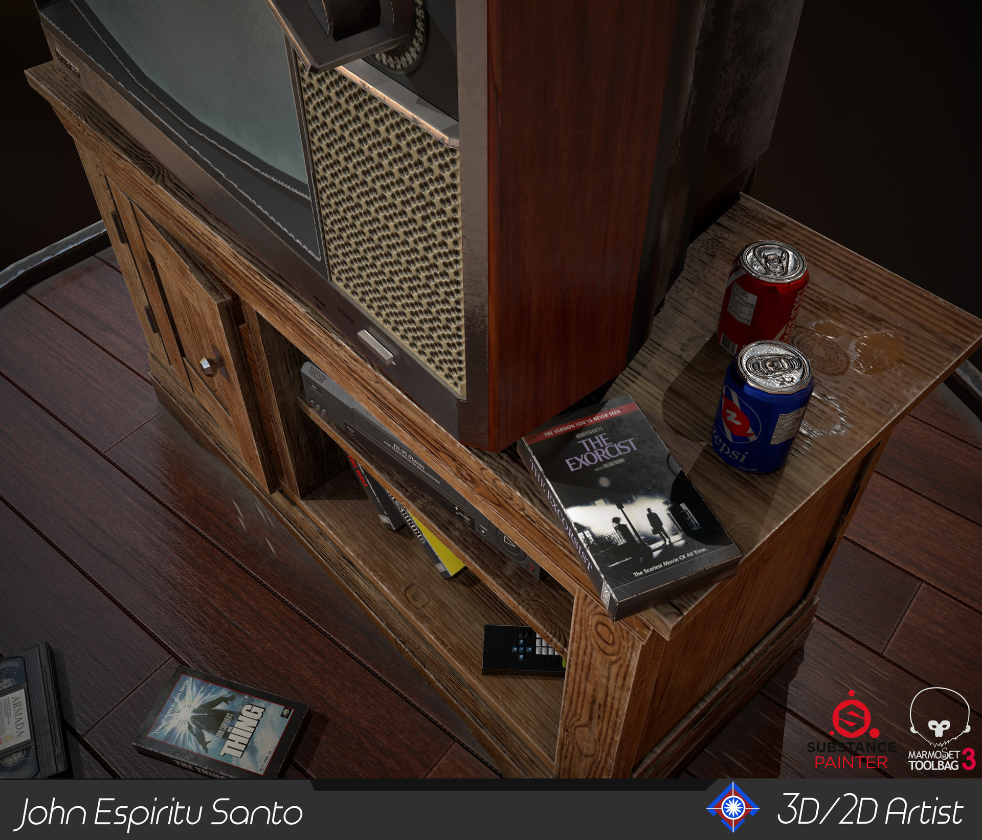 ArtStation - Retro TV Low Poly