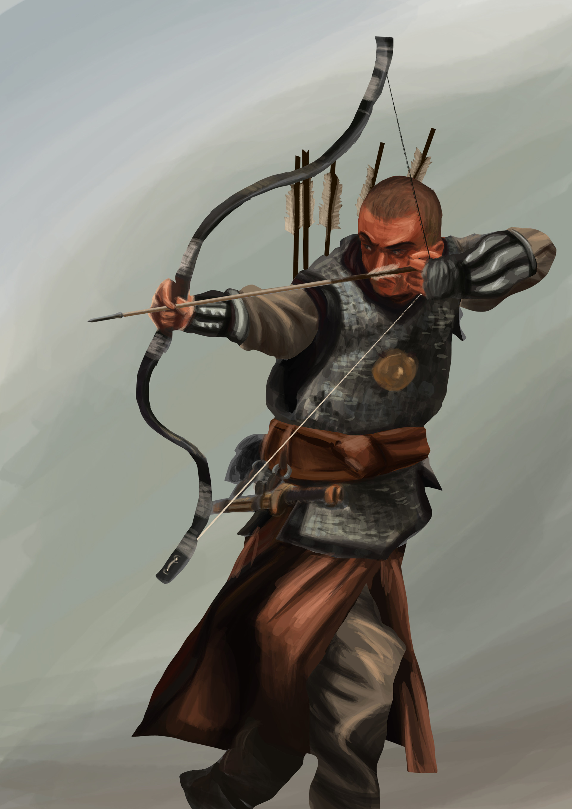 ArtStation - Archer. Painting practice