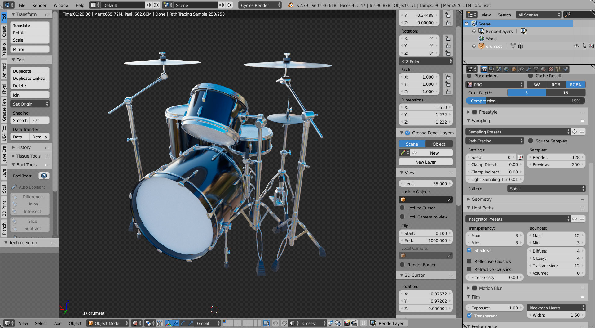 Claudio Naviglio - Drum Set lowpoly