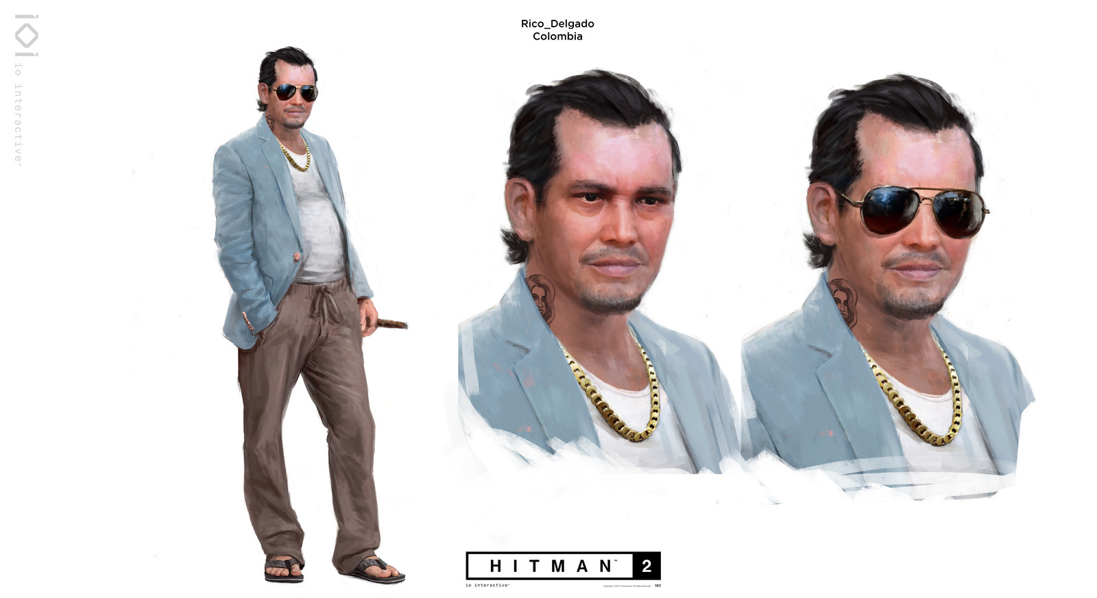 Anders Poulsen - Rico Delgado - Hitman 2 Character Concept