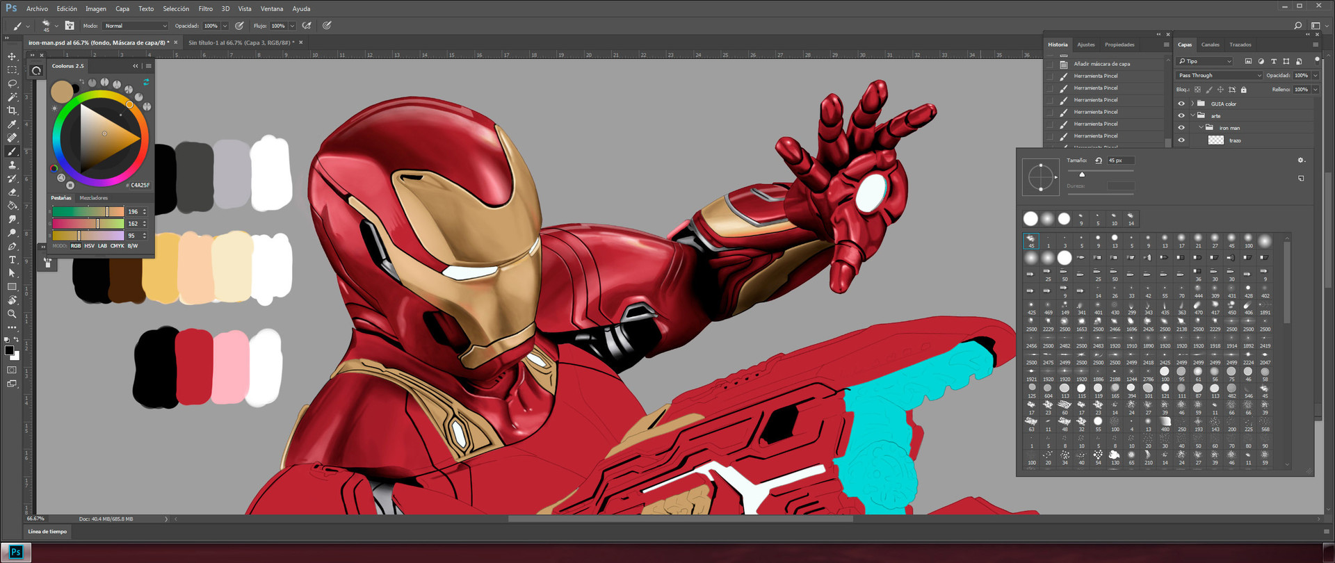 how to draw iron man mark 48