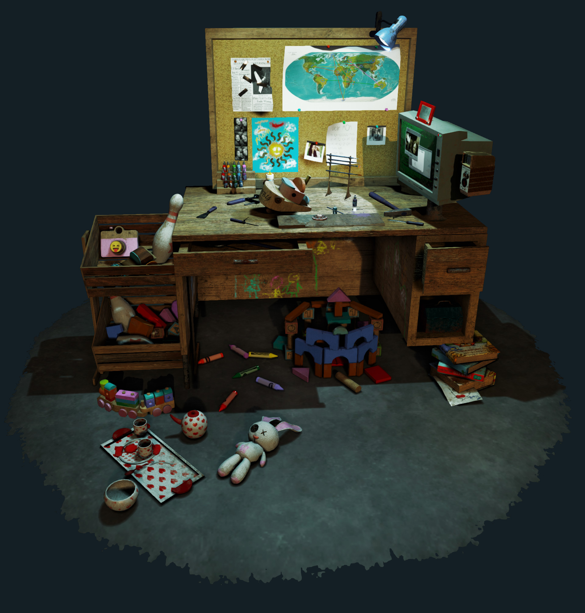 ArtStation - Workman Desk