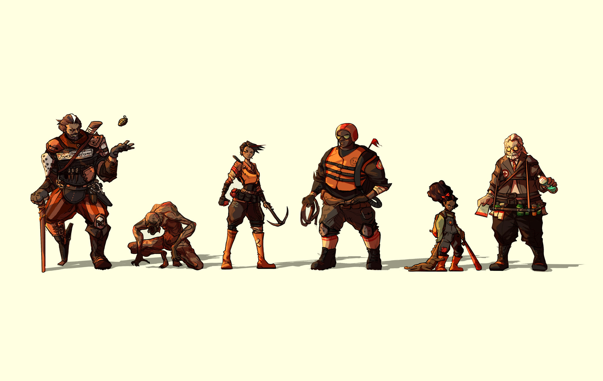 ArtStation - Zombie Survival Lineup [ Concept ]